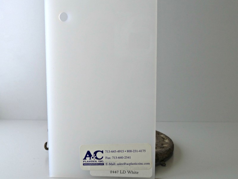 OPTIX 2447 White Acrylic Sheet - 52 x 102 x 0.100