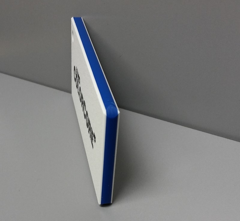HDPE ColorCore White Blue 48 x 96 x .250in High-Density Polyethylene