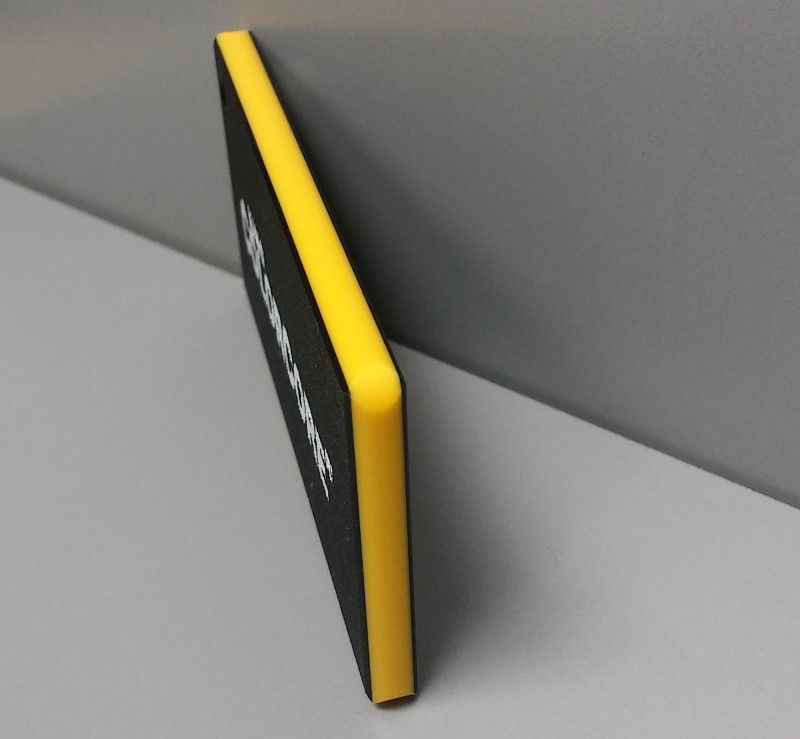 HDPE ColorCore Black Yellow Sheet 48 x 96 x .250in High-Density ...