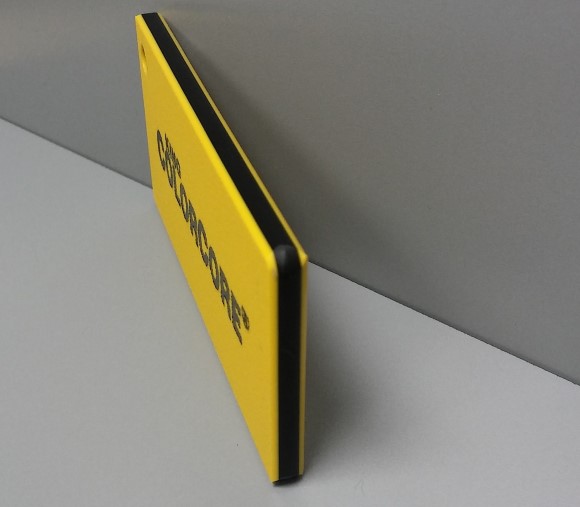HDPE ColorCore Yellow Black 48 x 96 x .250in High-Density Polyethylene