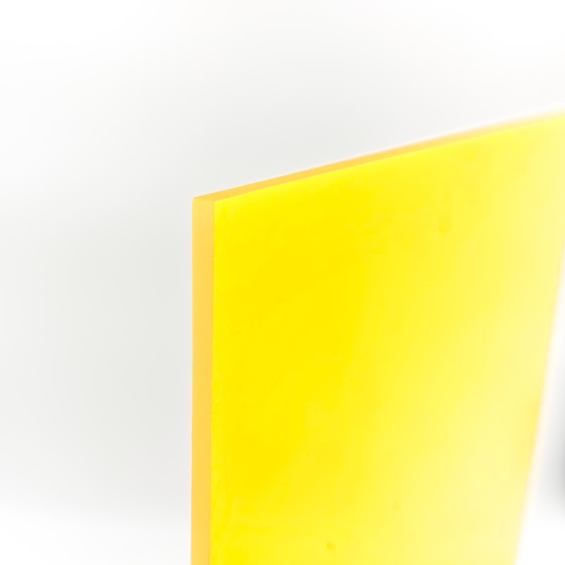 TruCast 9097 Fluorescent Yellow Acrylic Sheet - 48x96x0.125in
